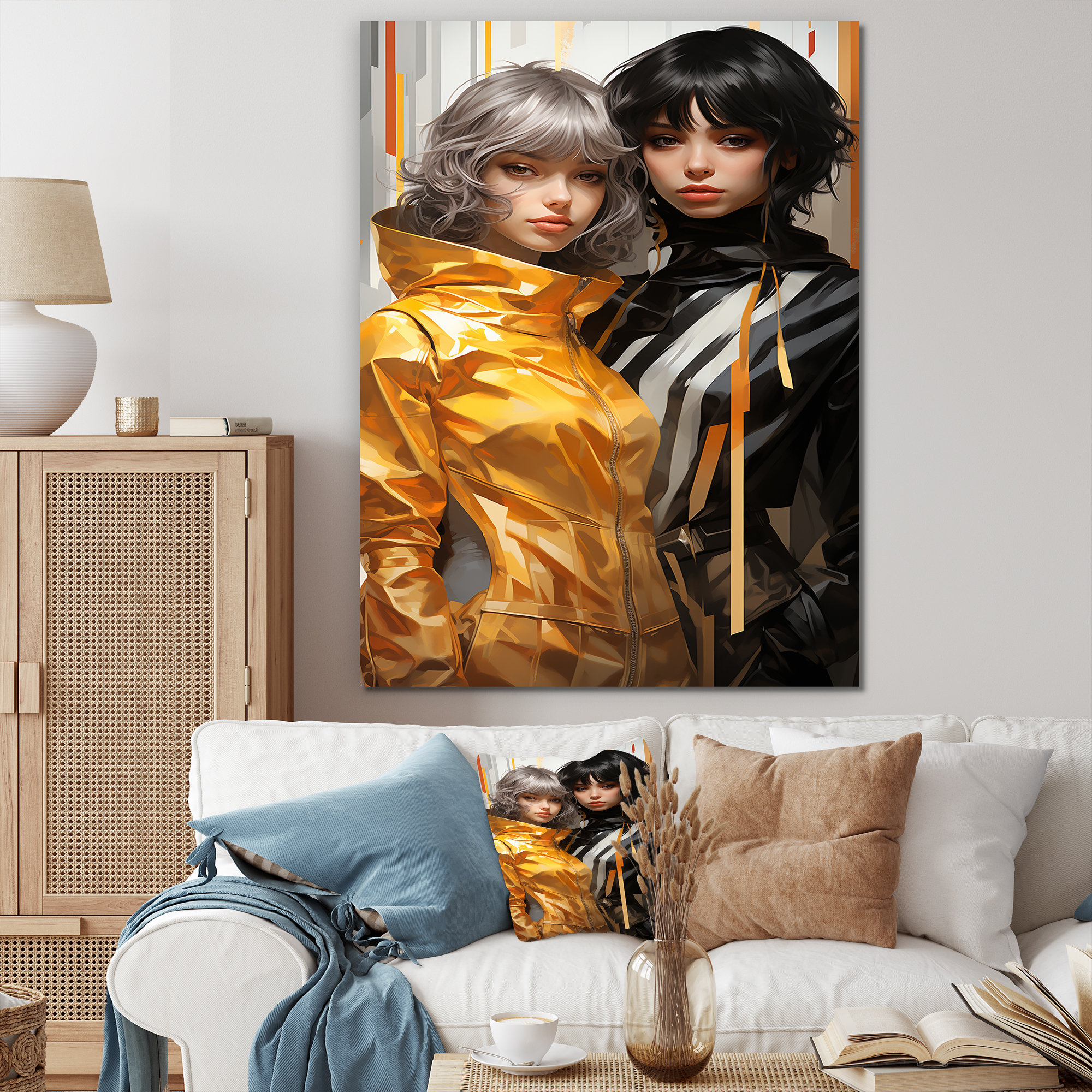 Mercer41 Urban Girl Friends Forever Framed On Canvas Print | Wayfair