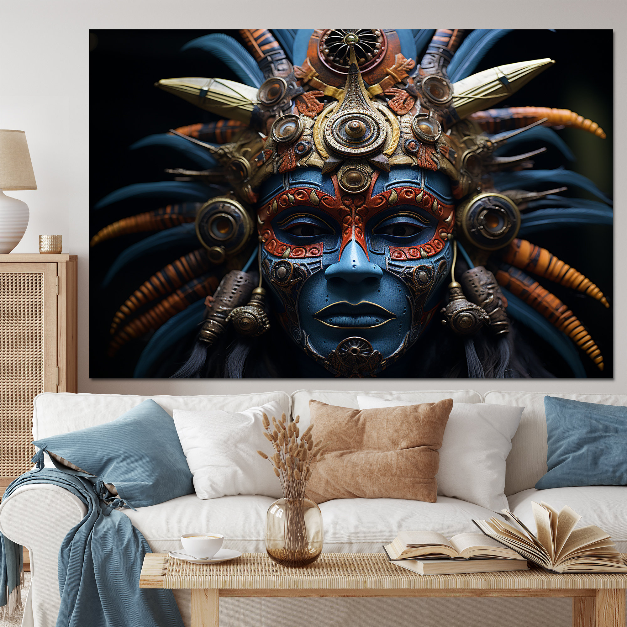Bungalow Rose African Tribes Mende Mask II - African Tribes Wall Art ...