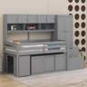 Harriet Bee Jemika Twin Size Wooden Loft Bed with Under-bed Desk ...