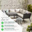 George Oliver Shelles Garden 9 Seater Corner Sofa With Dining Table ...