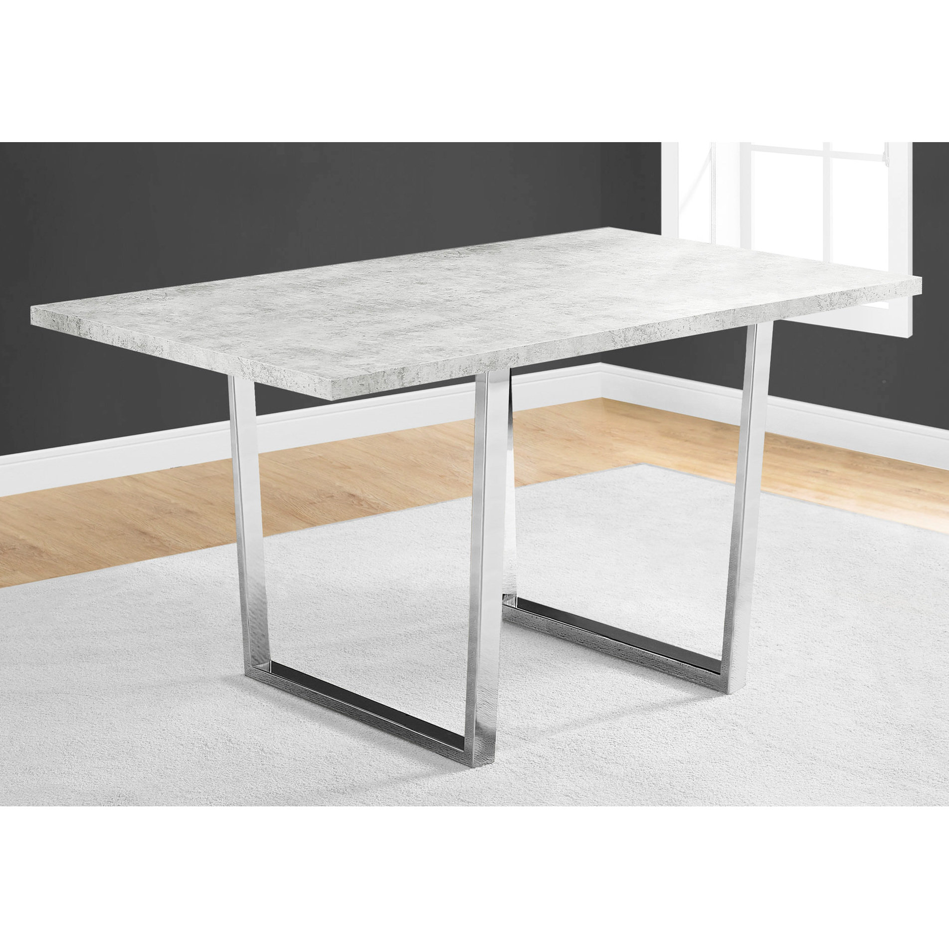 Latitude Run® Modern 60" Rectangular Dining Room Table, Grey Laminate ...