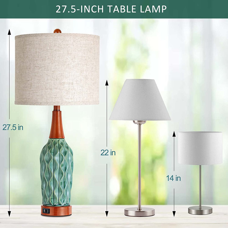 Orren Ellis Anari Ceramic USB Table Lamp | Wayfair
