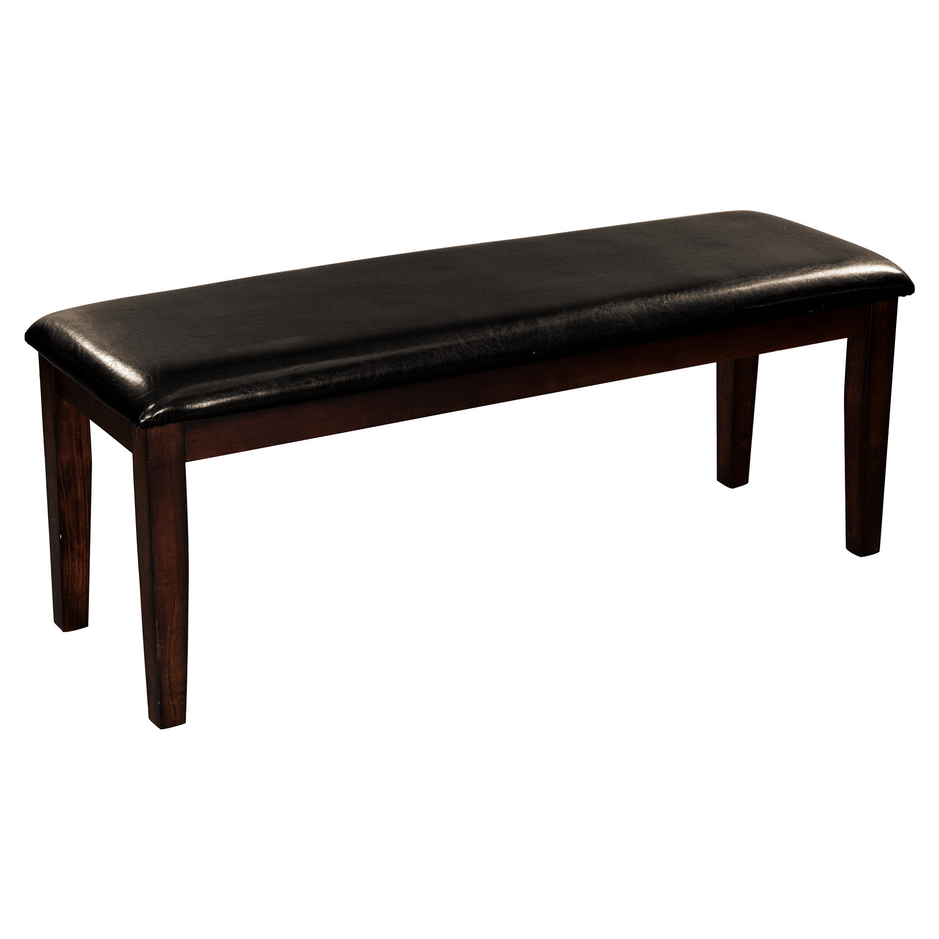 Latitude Run® Cherry Wood Frame Bench With Fabric Upholstered Seat For ...