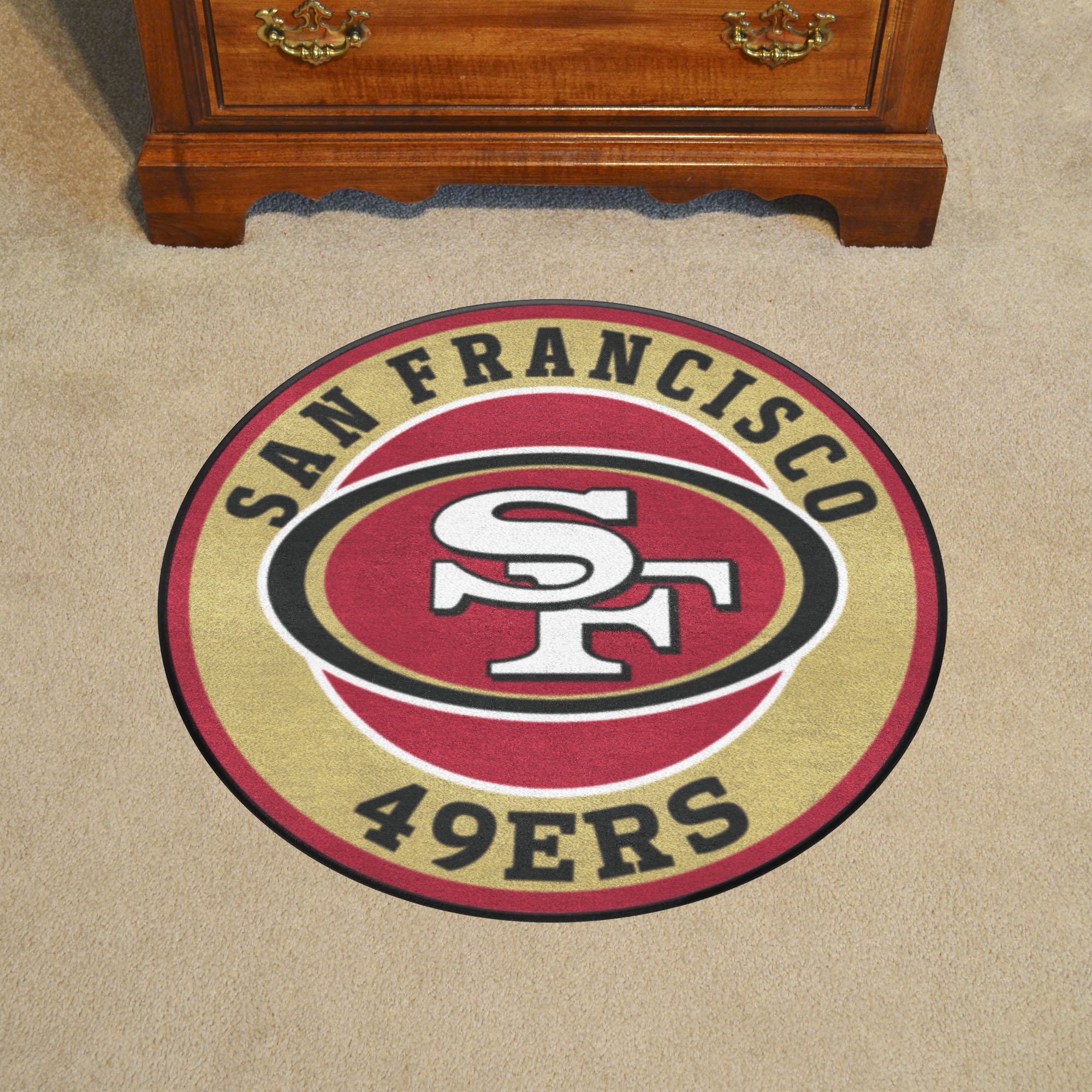 FANMATS NFL San Francisco 49ers Roundel 27 in. x 27 in. Non-Slip Indoor ...