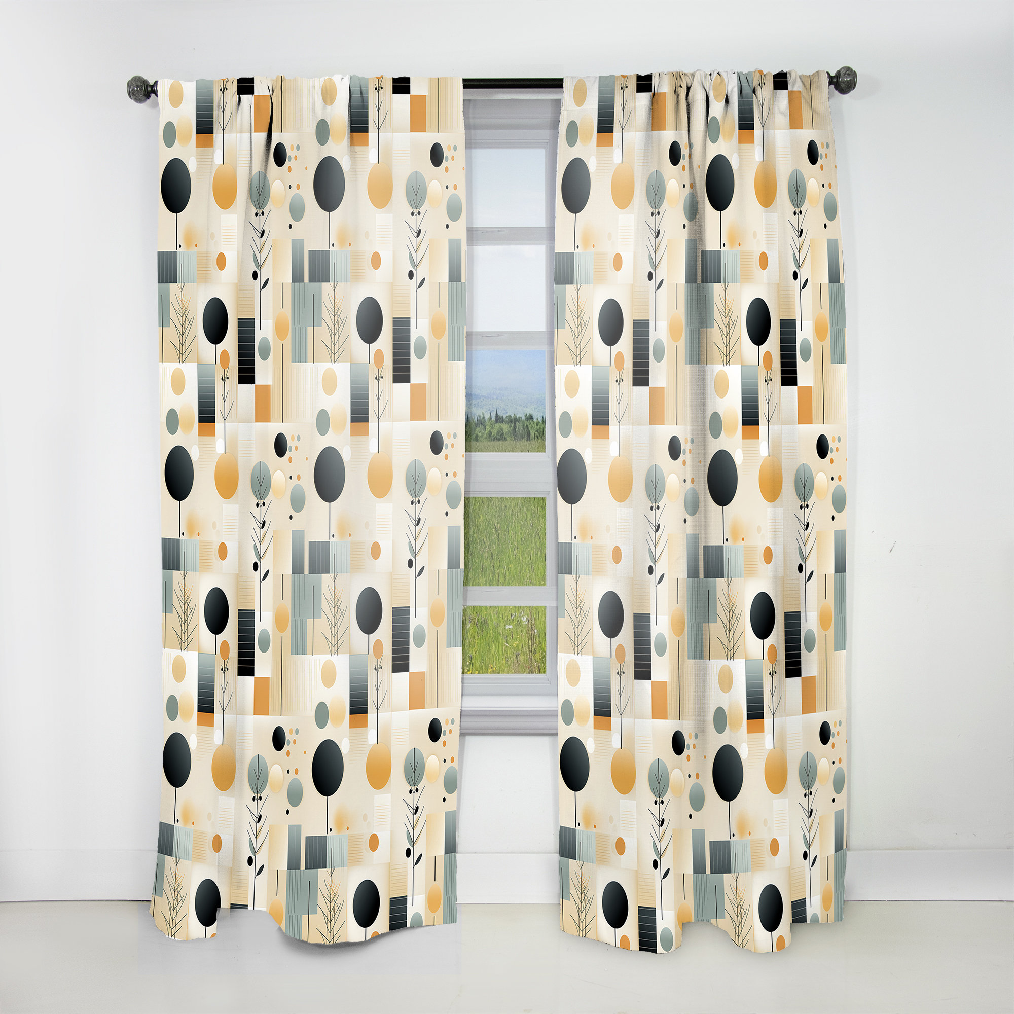 Design Art Scandinavian Harmony I - Abstract Curtain - Velvet Room ...