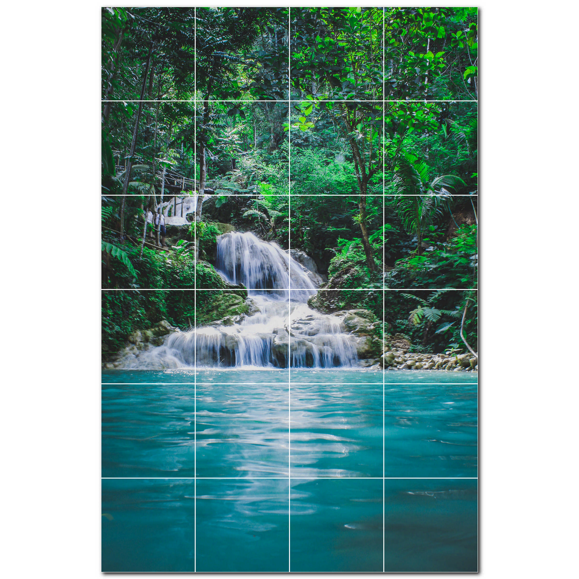 Picture-Tiles.com 24" x 36" Ceramic Waterfalls Photo Decorative Mural ...