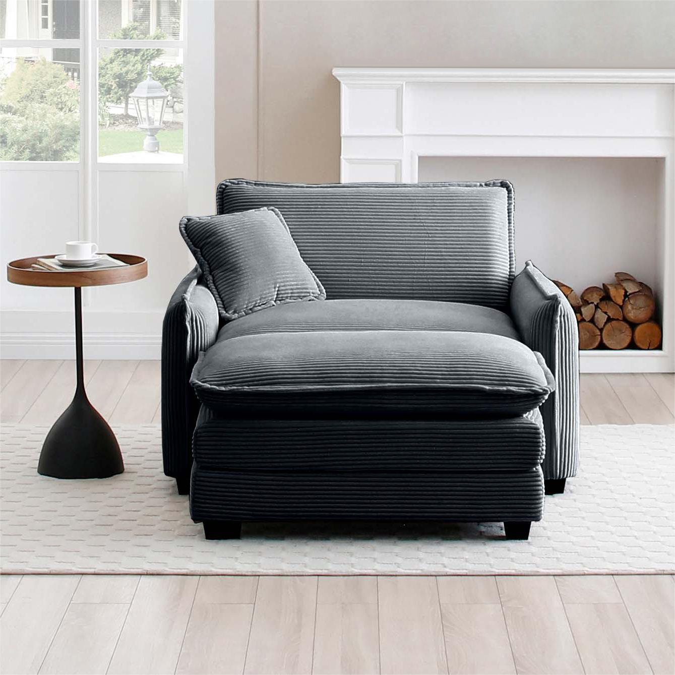 Latitude Run® Kaoruko Comfortable Single Deep Seat Sofa With One Pillow ...