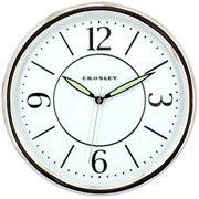 Crosley Analog 13.8" Vintage Retro Chrome Quartz Accurate Wall Clock ...