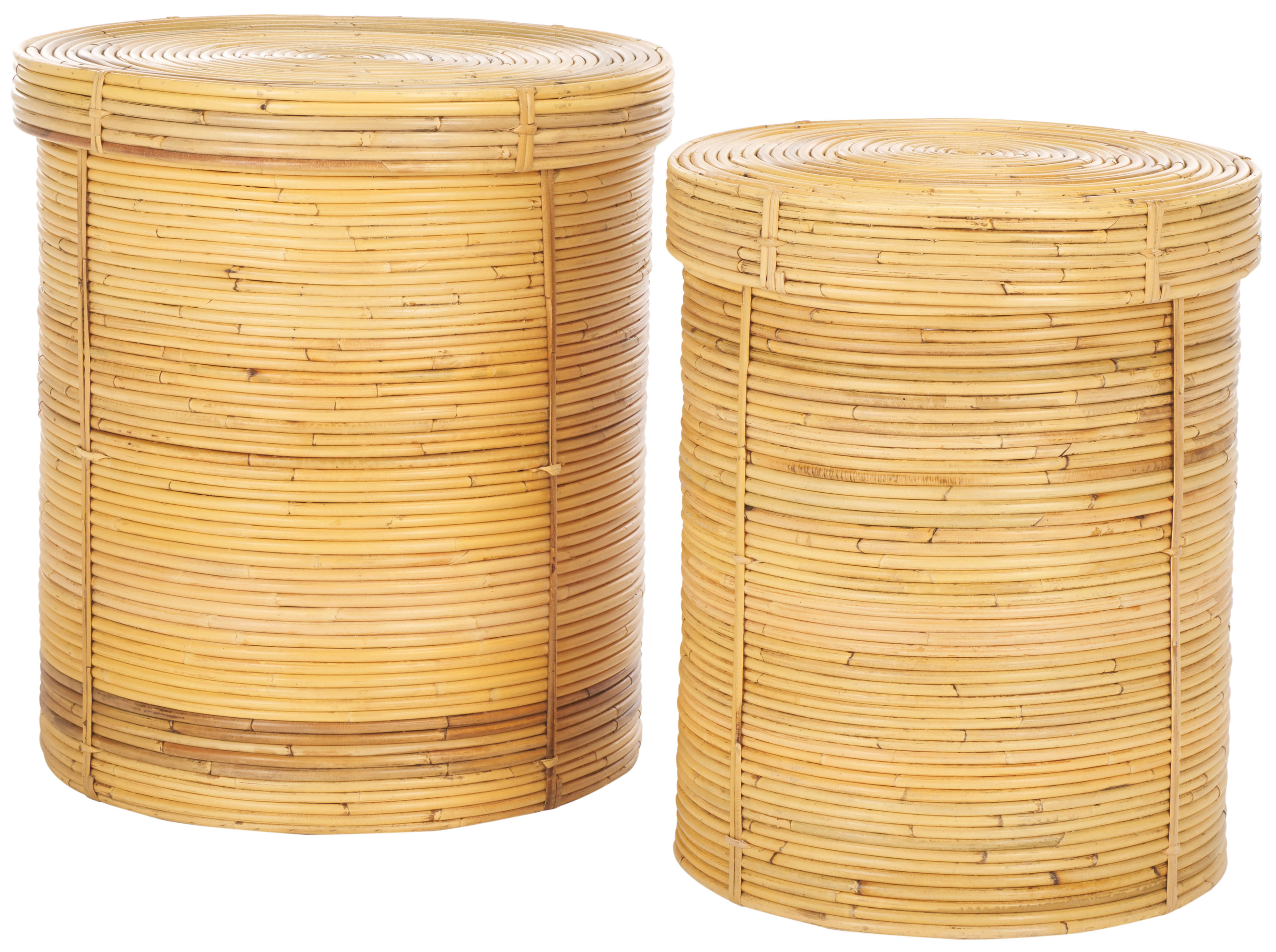 Bayou Breeze Rattan Laundry Set with Lid | Wayfair