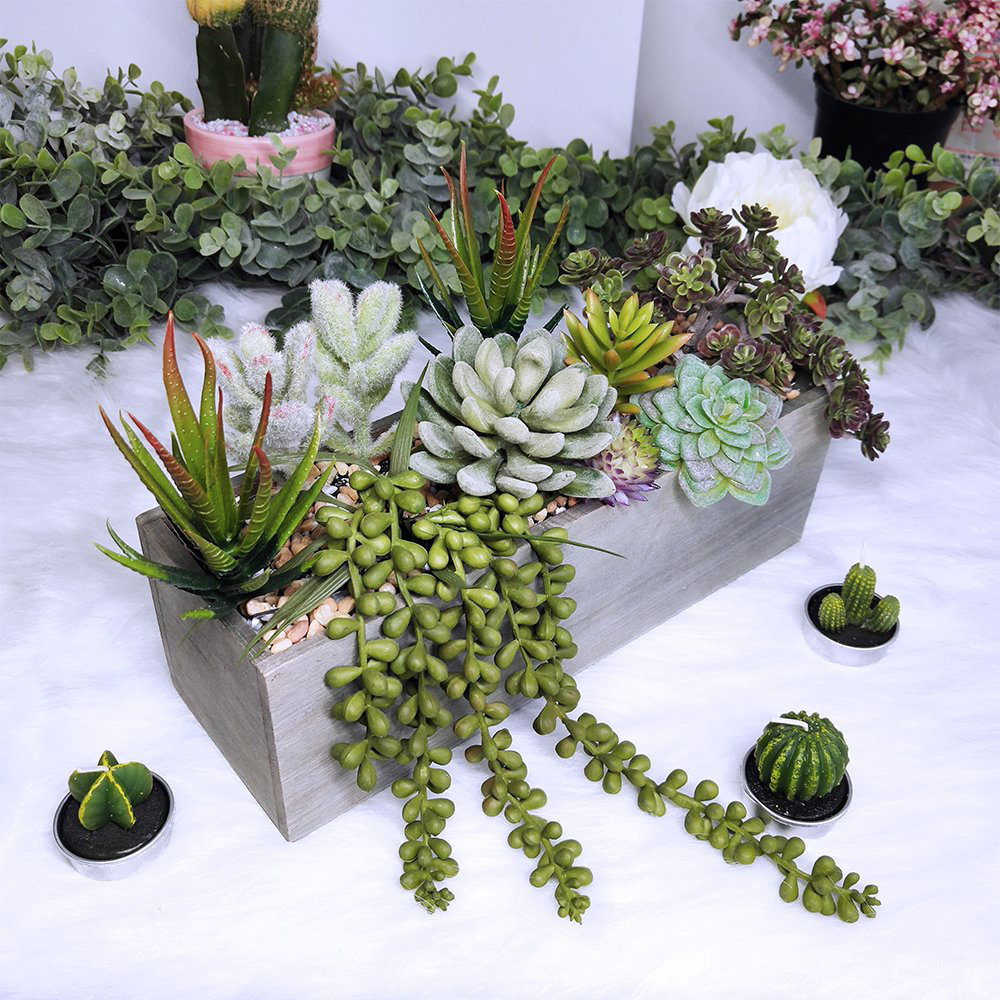 Ophelia & Co. Artificial Potted Succulents Plants Arrangement Fake ...