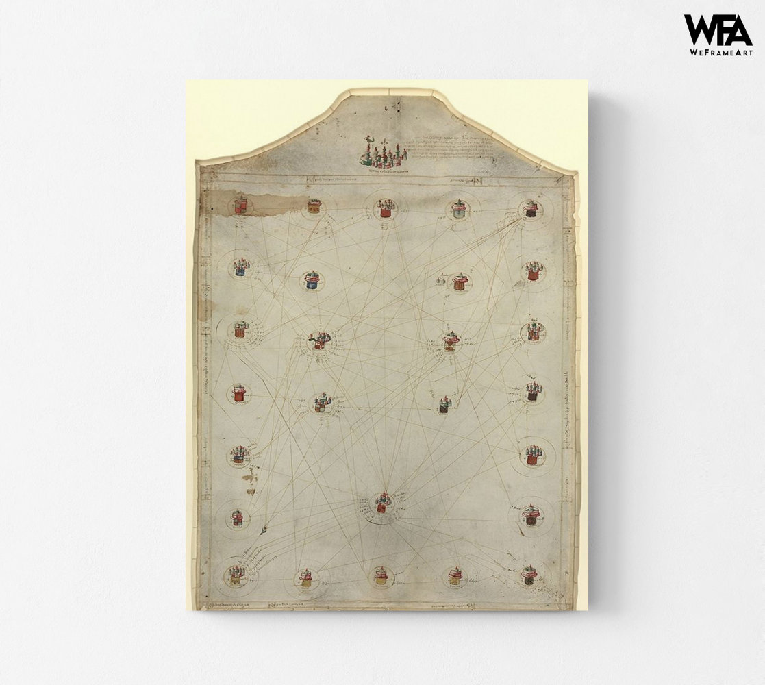 WeFrameArt Chart Of Weights And Measures In Seaports 1484 By Vintage ...