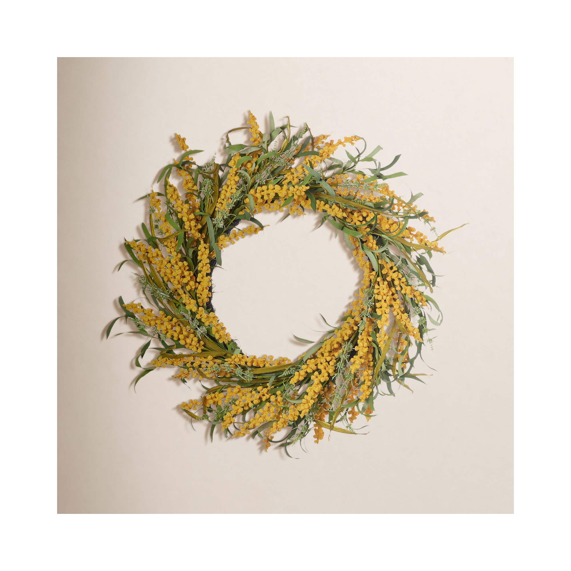Primrue 24" Yellow Pokeberry Front Door Spring Wreath & Reviews | Joss ...