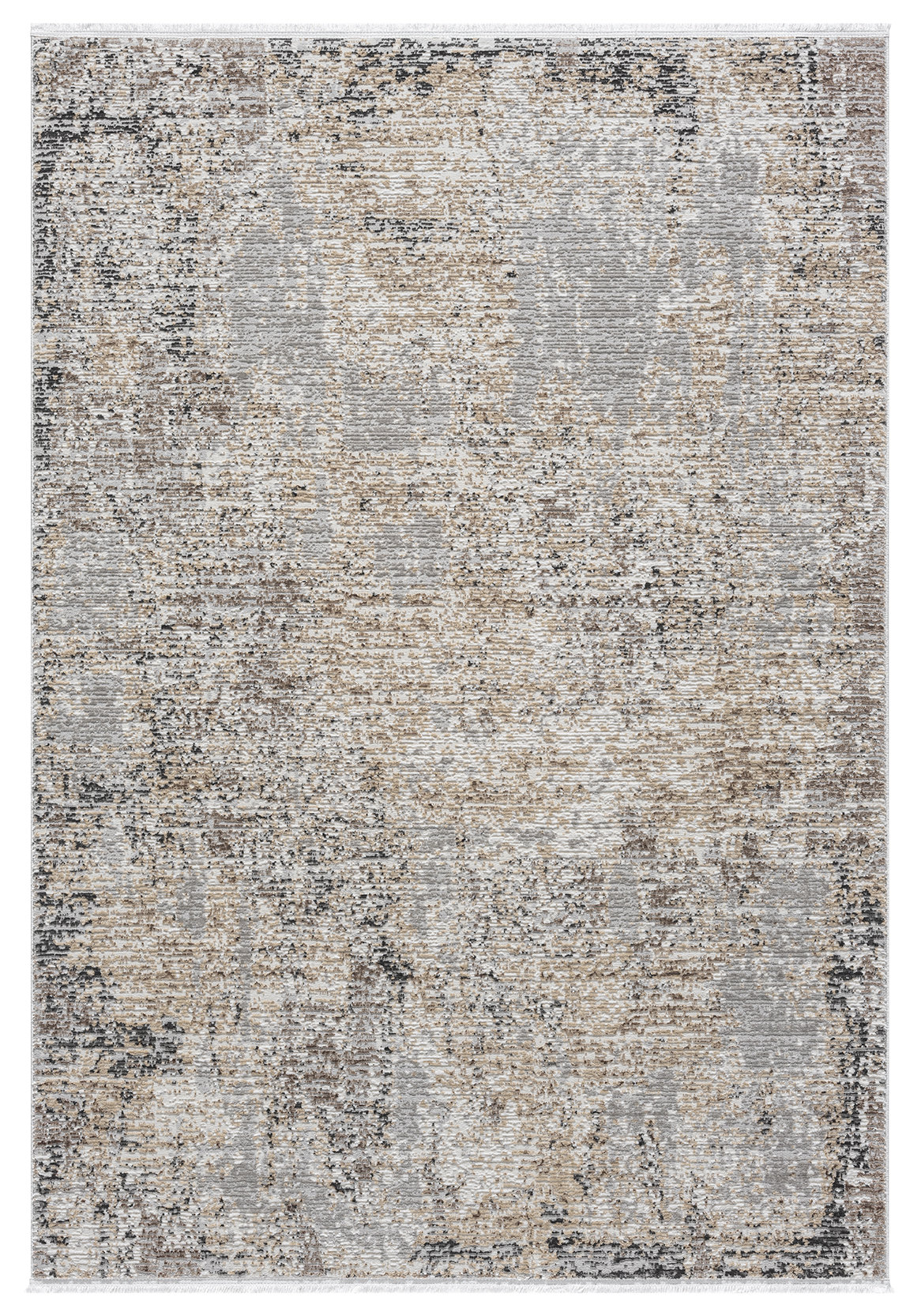 17 Stories Gints Collection Light Gray Abstract Area Rug | Wayfair