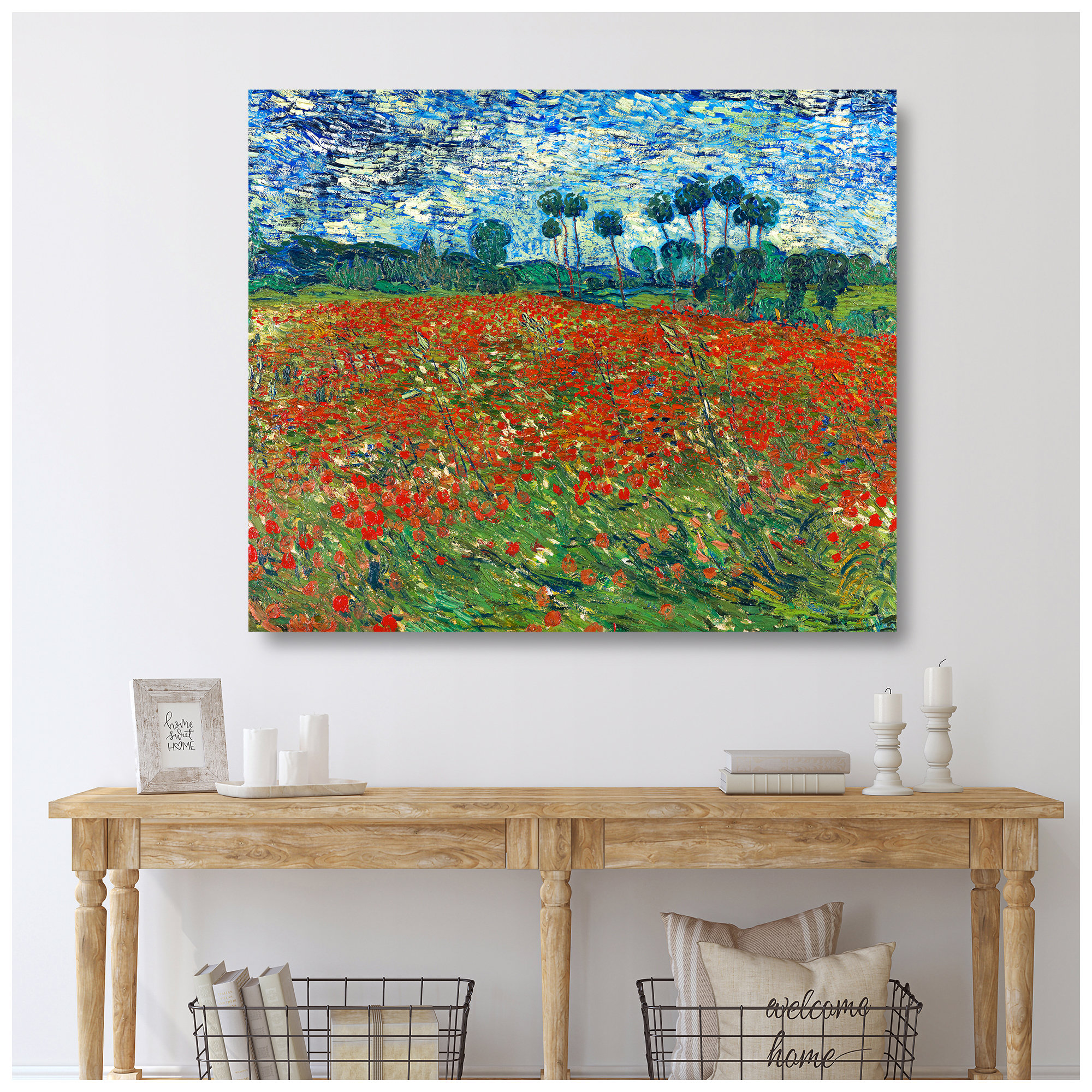 Vault W Artwork Poppy Field Floral Vintage by Vincent Van Gogh.Image ...
