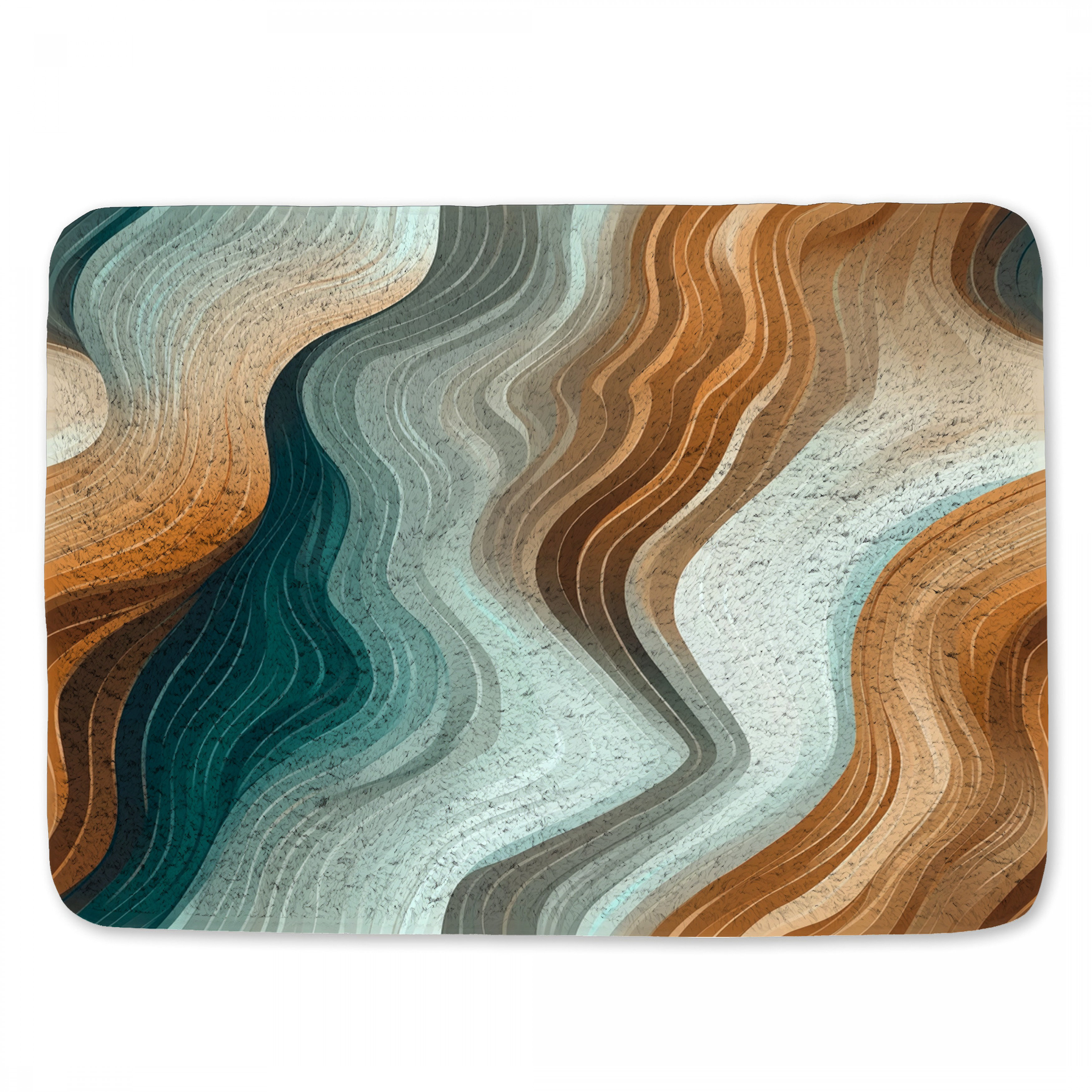 George Oliver Abstract Waves Bath Mat Abstract Bathroom Decor Mid ...