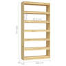 vidaXL Solid Wood Pine Book Cabinet/Room Divider Storage Rack Multi ...