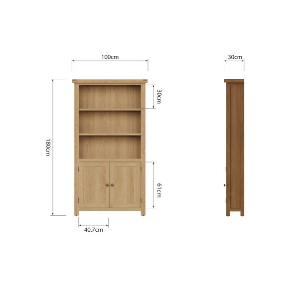 Fernleaf CO 180cm H x 100cm W Solid Wood Standard Bookcase | Wayfair.co.uk
