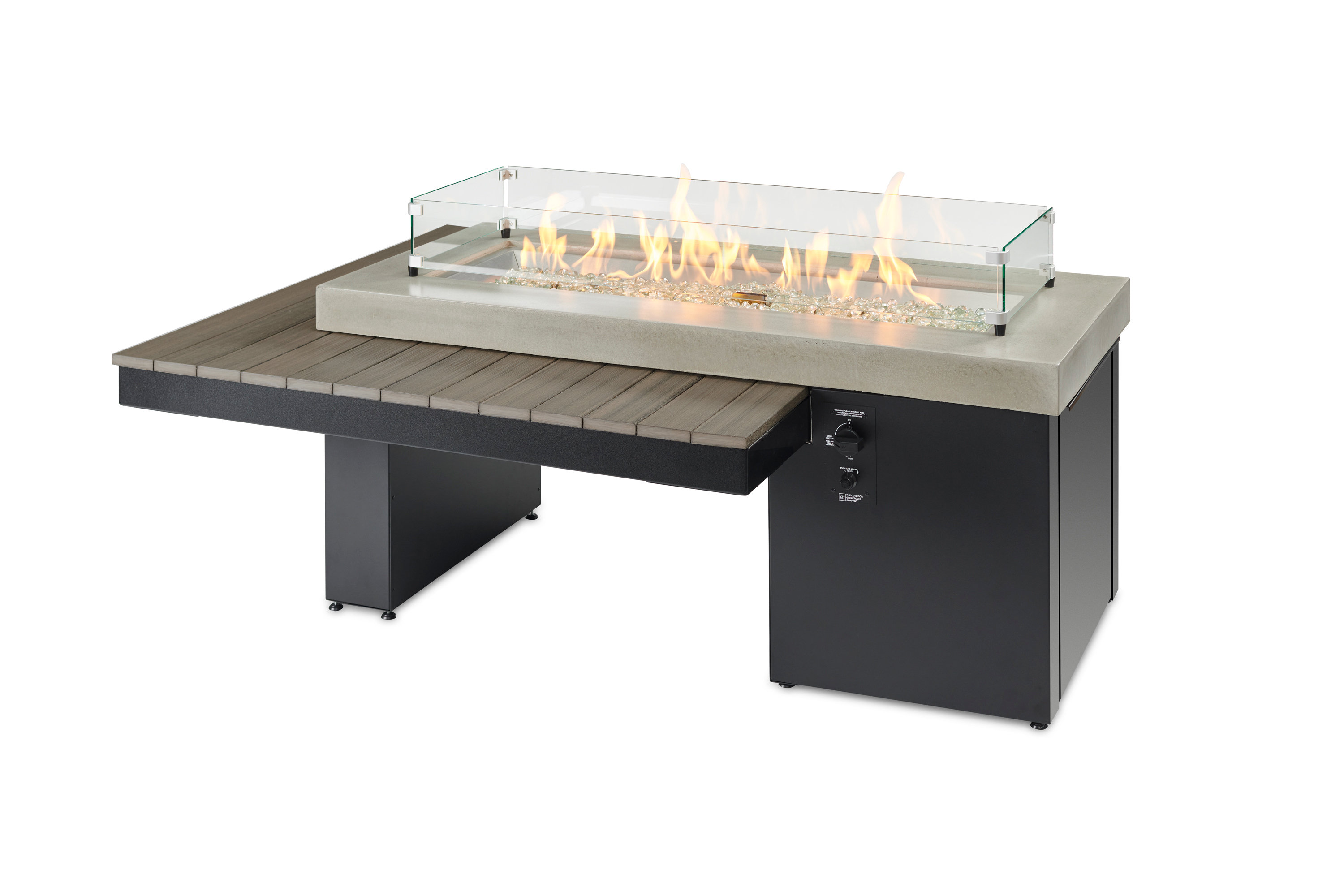 The Outdoor GreatRoom Company Uptown Coastal Grey Gas Fire Pit Table ...