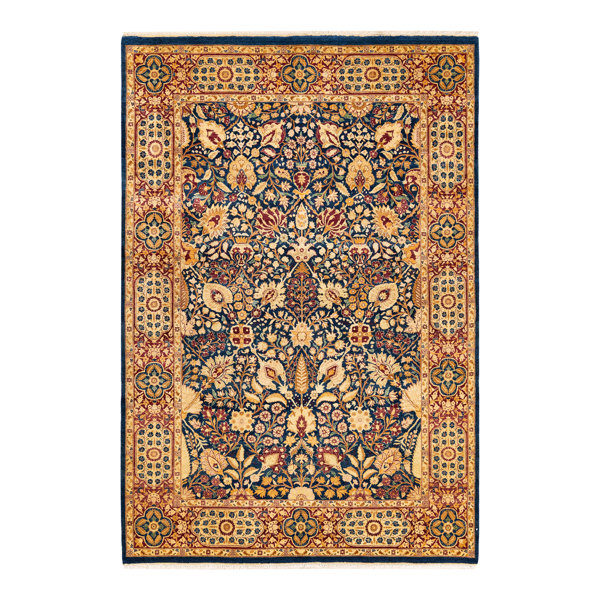 Solo Rugs One-of-a-Kind 6' 1" X 9' 0" 2000s Area Rug in Blue | Perigold