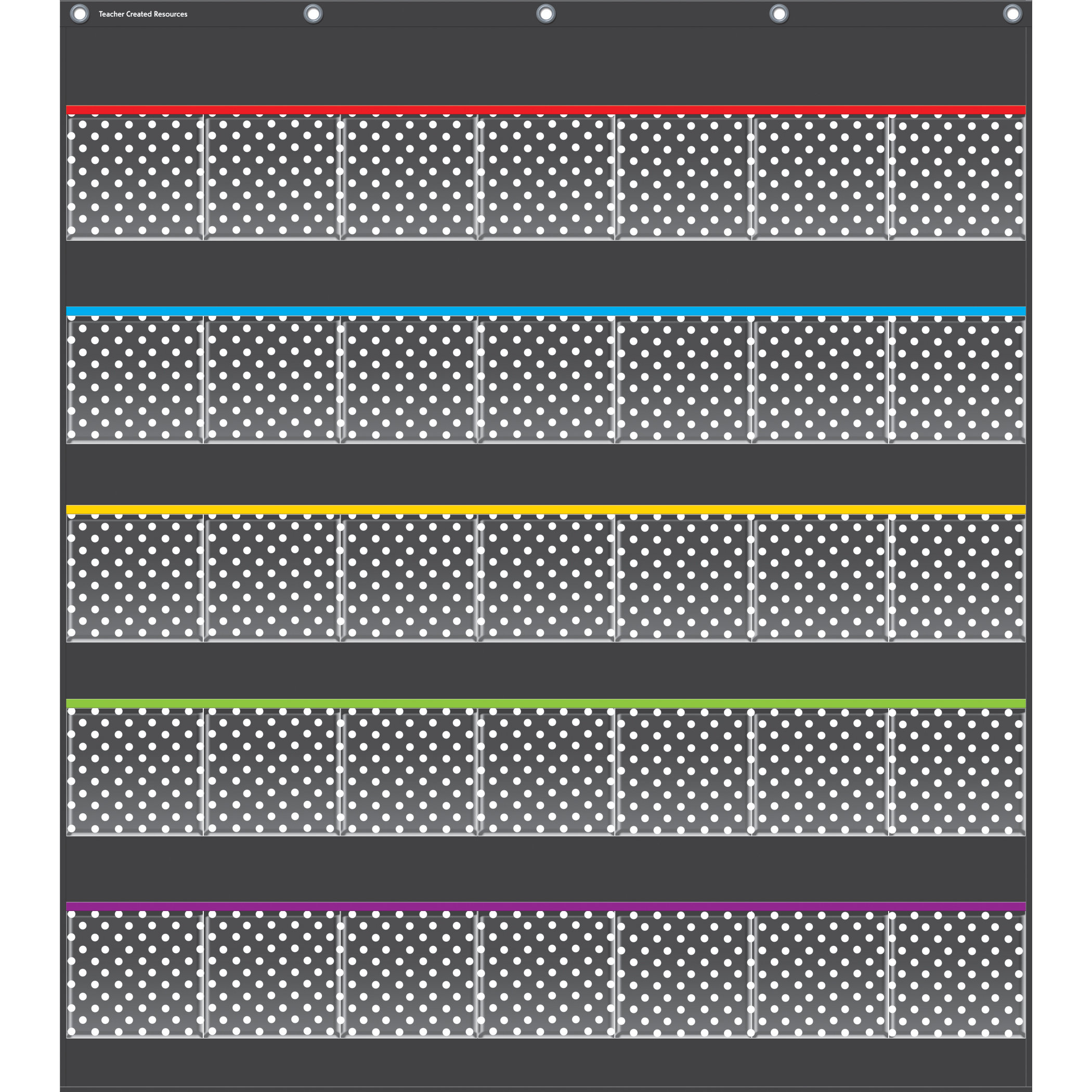 Teacher Created Resources Polka Dots Storage Pocket Chart | Wayfair