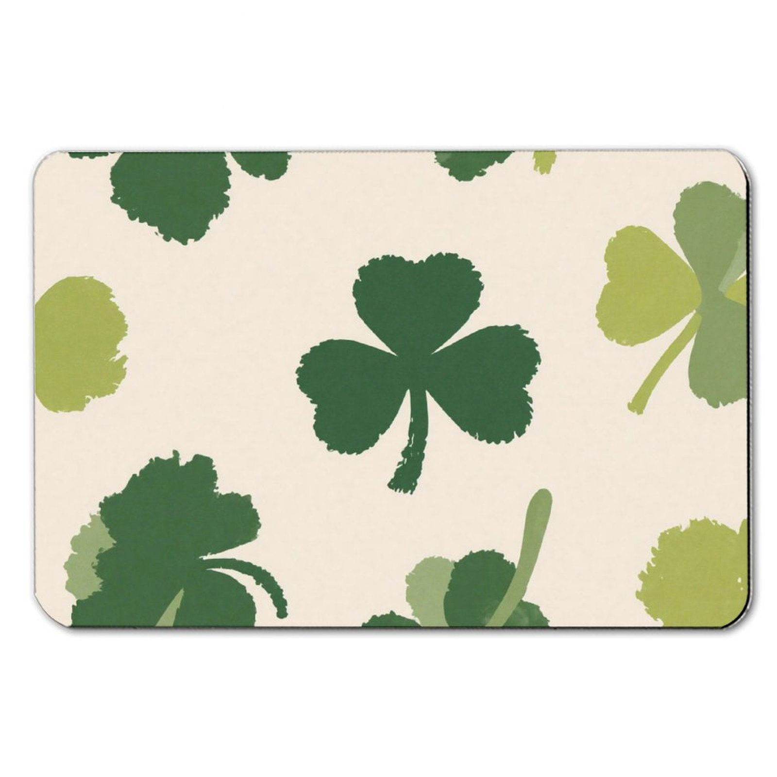 August Grove® Clover Print Bath Mat, 16 X 24 Inches | Wayfair