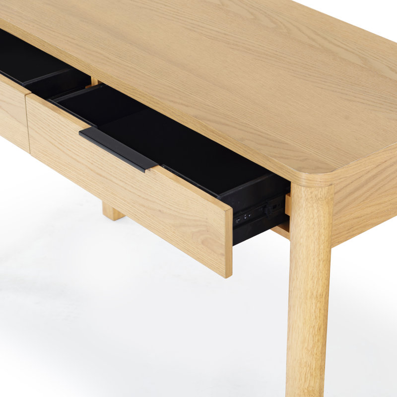 Joss & Main Tahani 2 Drawer Wood Desk & Reviews | Joss & Main