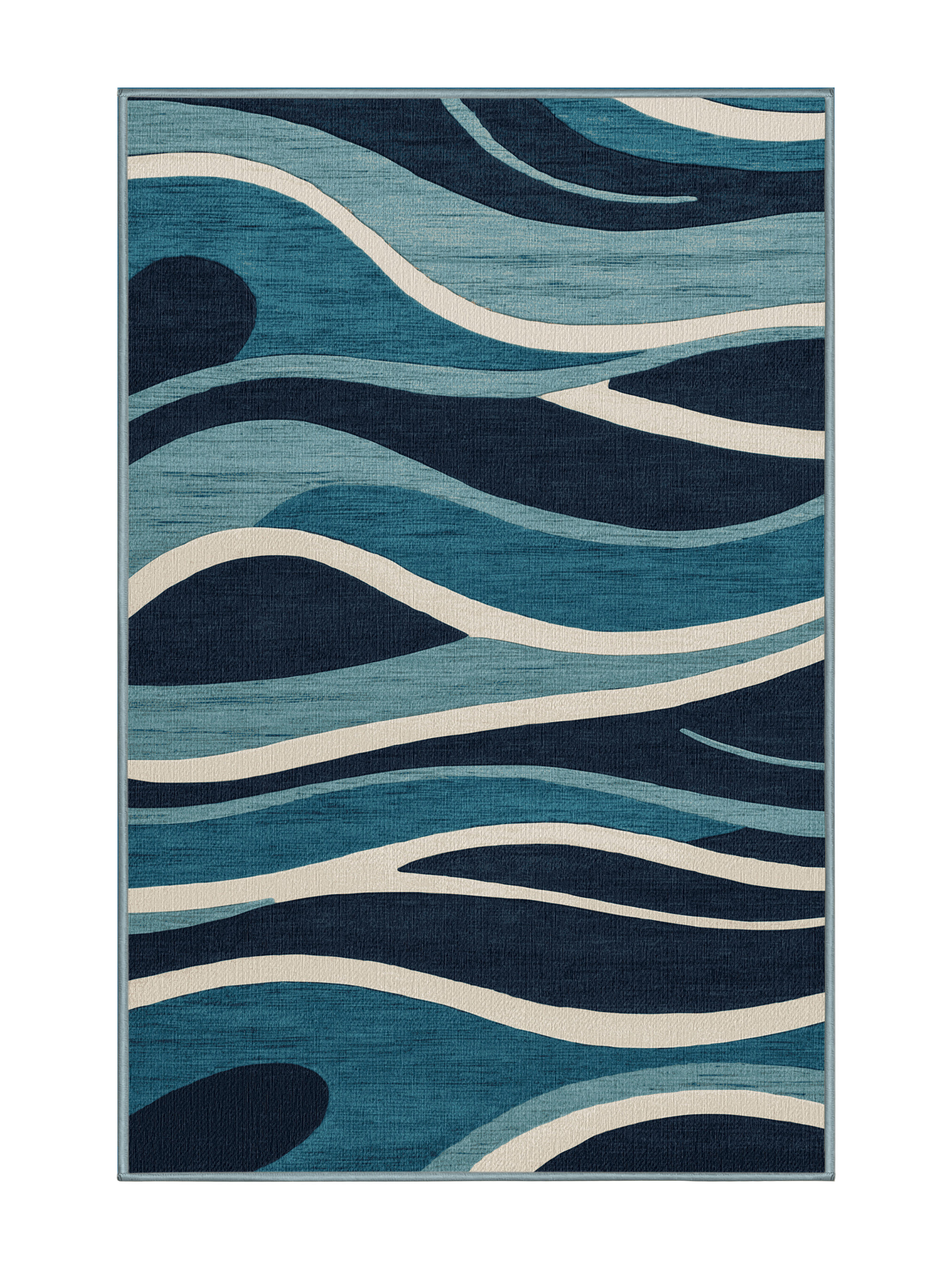 Rosecliff Heights Washable Wave Motion Study Coastal Area Rug | Wayfair