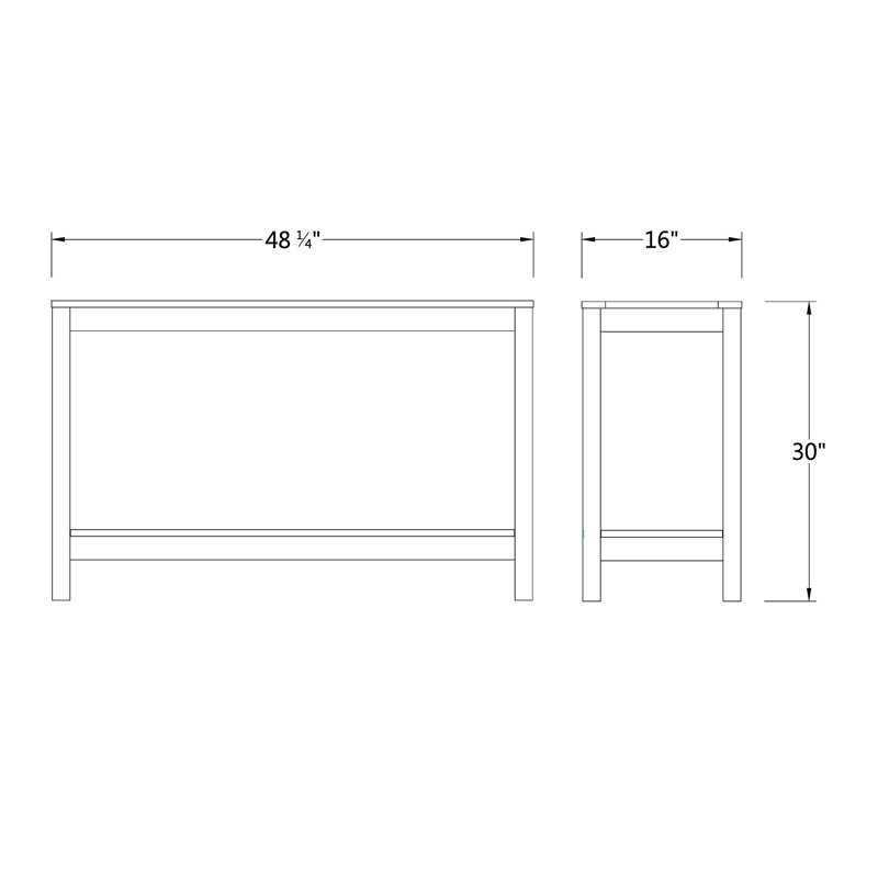 Three Posts™ Carey Mahogany Outdoor Buffet & Console Table & Reviews ...