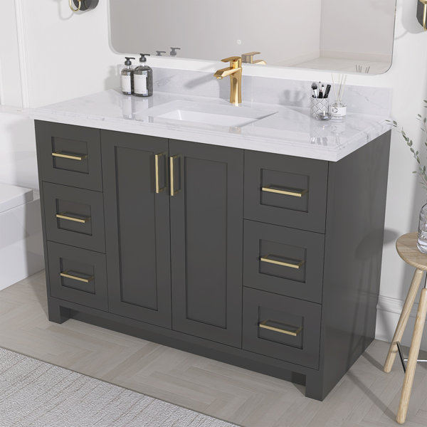 Ogonbrick Bathroom Vanity Base 48'' Single Bathroom Vanity Base Only ...
