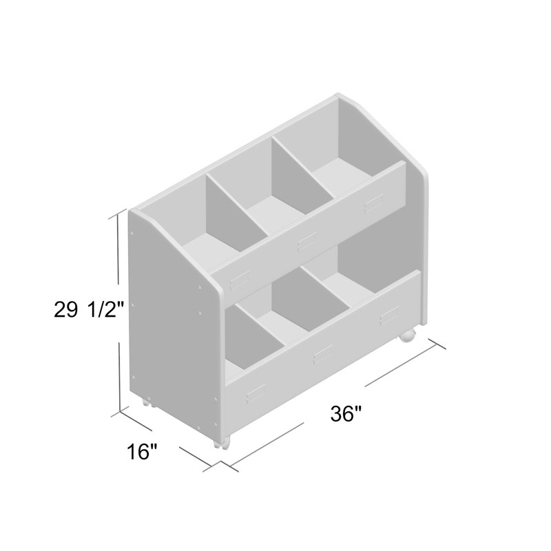 Jonti-Craft® Mobile 6-Section Book Organizer "& Reviews" | Wayfair