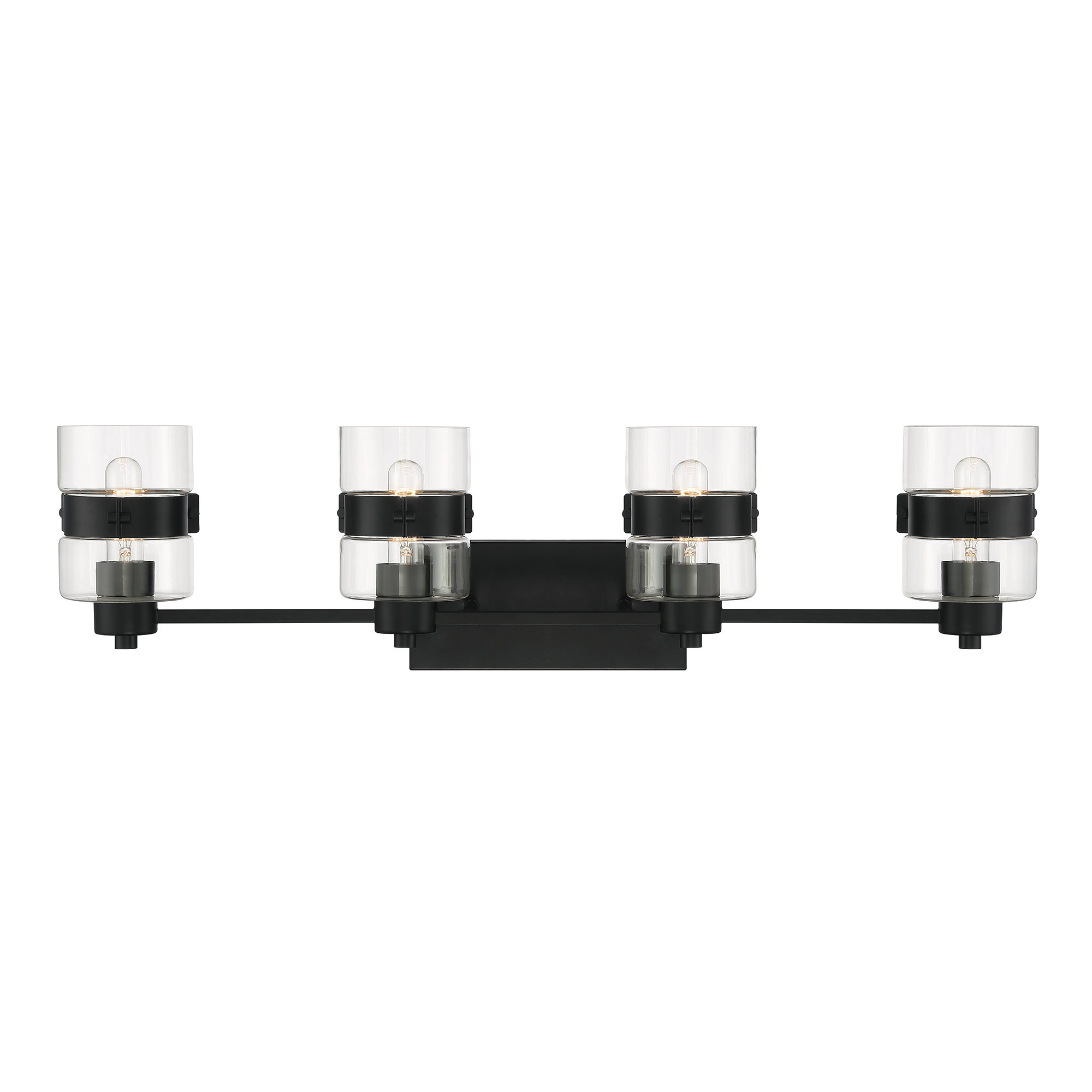 Trent Austin Design® Mccurley 4-Light Dimmable Matte Black Vanity Light ...