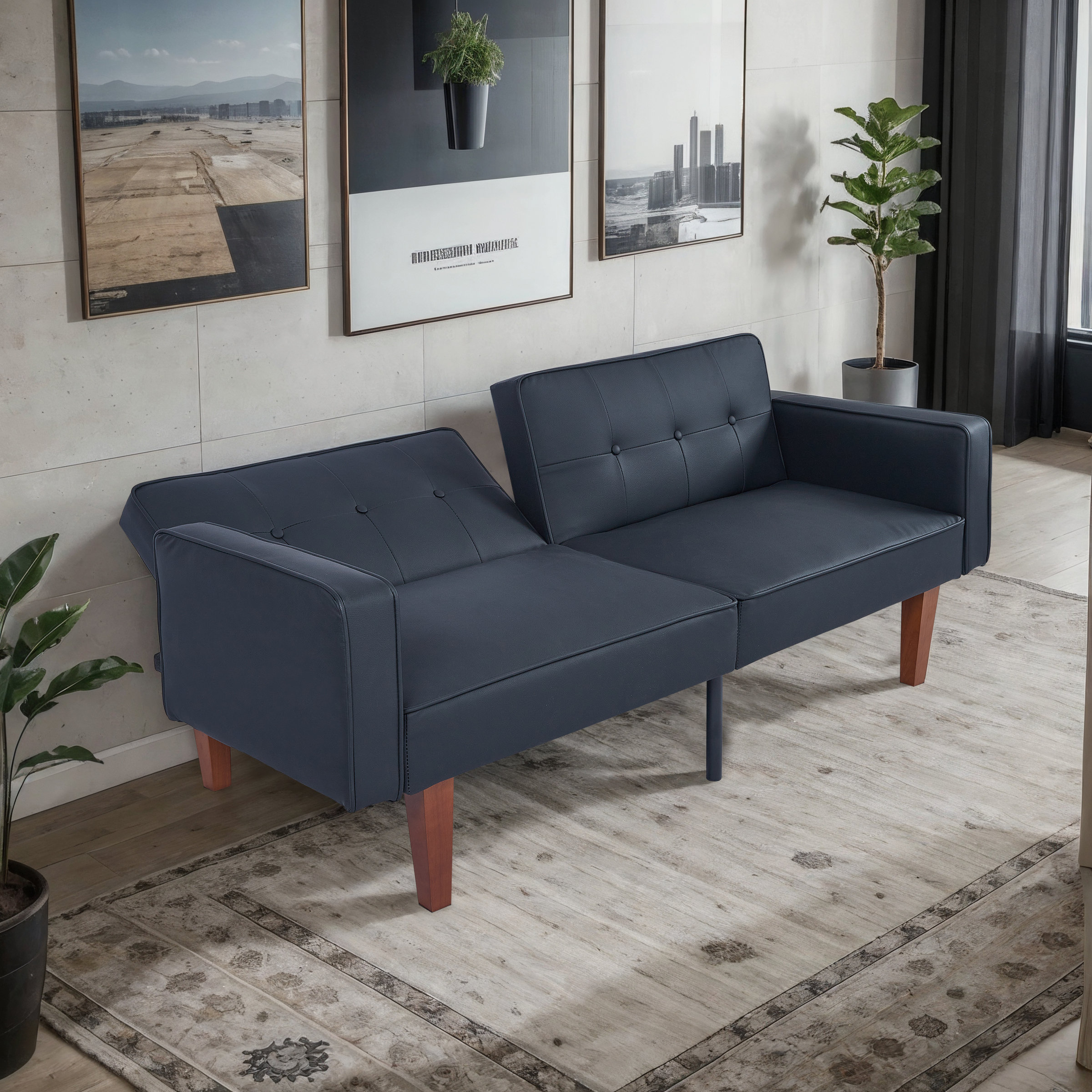 Latitude Run® 68” Tufted Upholstered Sofa Bed | Wayfair