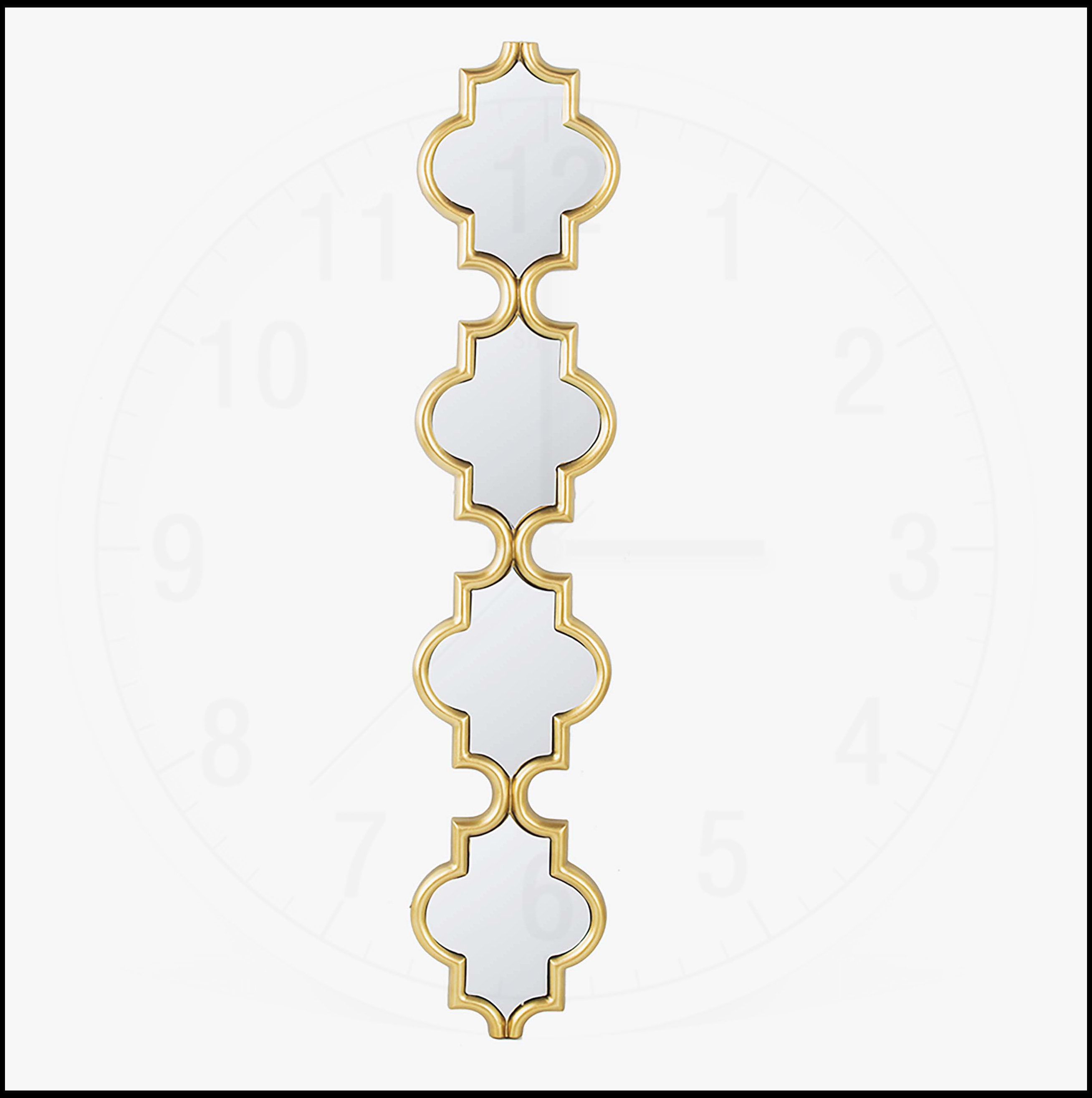 House of Hampton® Gold Narrow Four Tiered Wall Mirror | Wayfair
