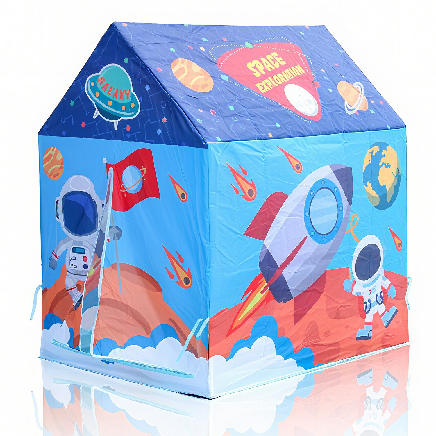 Artudatech Space Rocket Ship Kids Play Tent For Indoor Outdoor Toddler ...