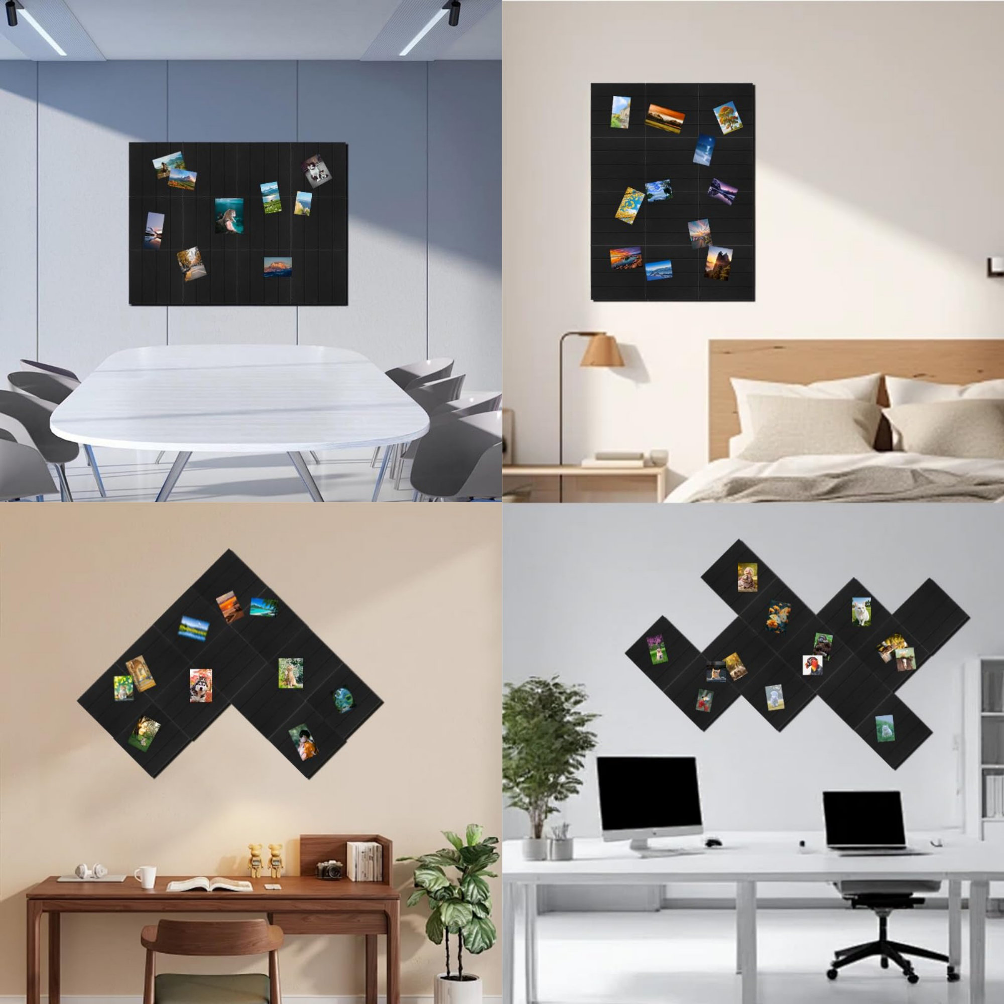 Manman Felt Bulletin Board Tiles,Large Cork Board Alternative With 35 ...