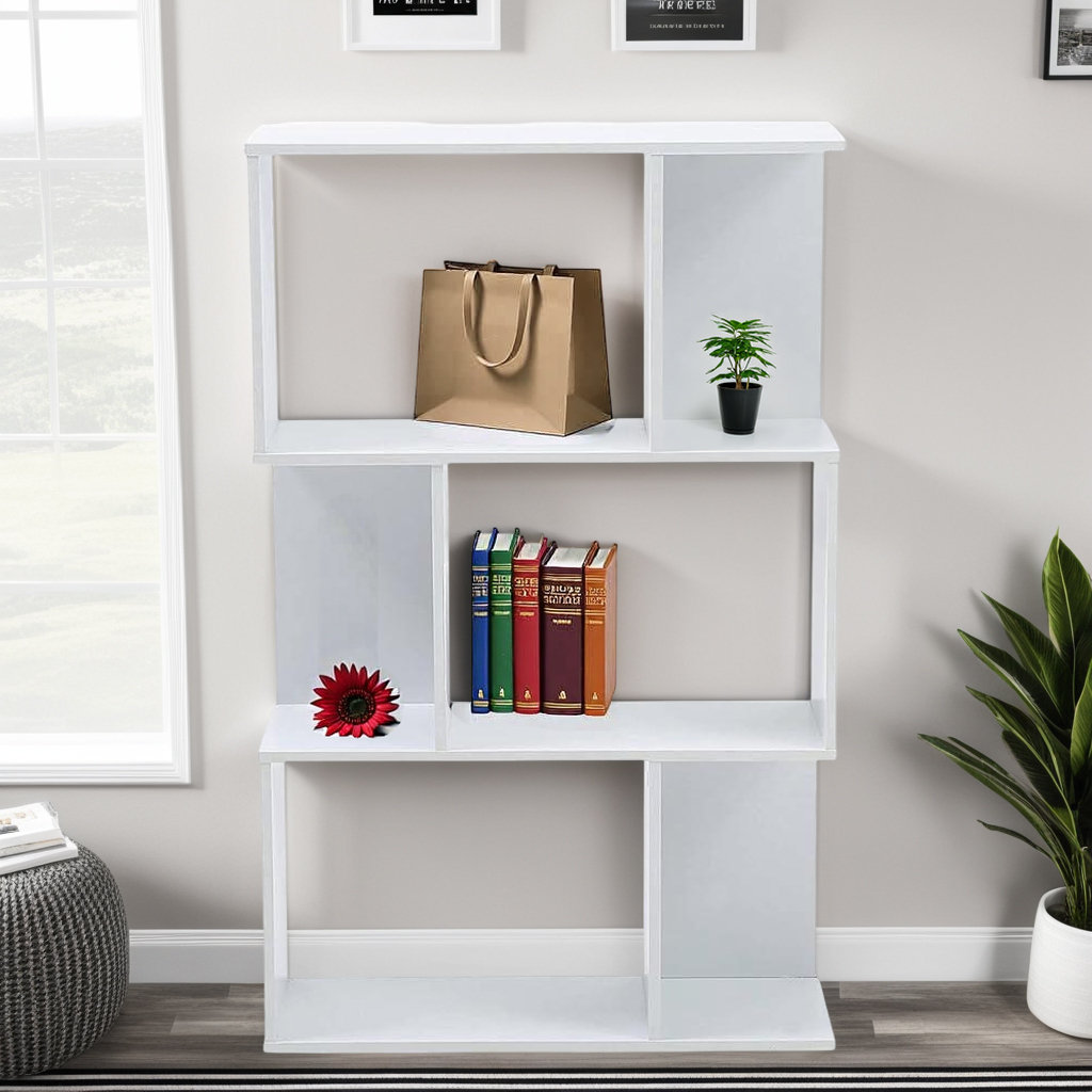 Ebern Designs Modern Three-Layer Bookshelf, Simple Design with Durable ...