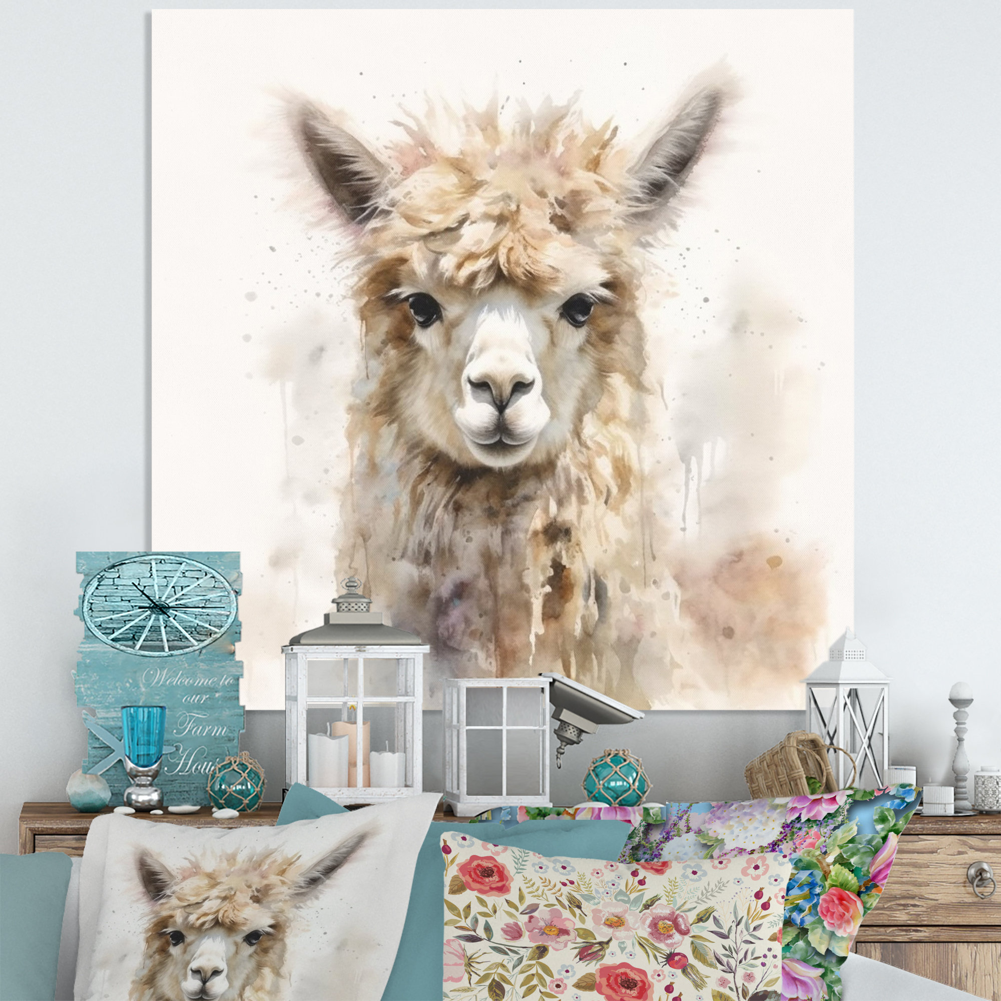 Dakota Fields Graceful Llama III - Animals Metal Wall Art - Wayfair Canada