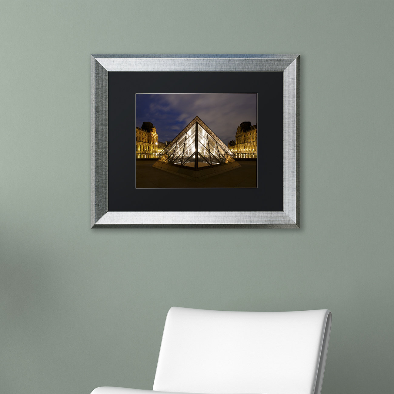 Hokku Designs 'Louvre Pyramid' by Cliffton Framed Photographic Print ...
