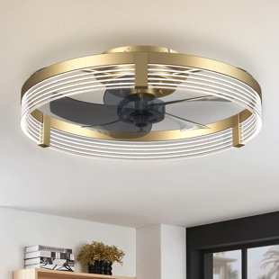 Gold Ceiling Fans You'll Love | Wayfair