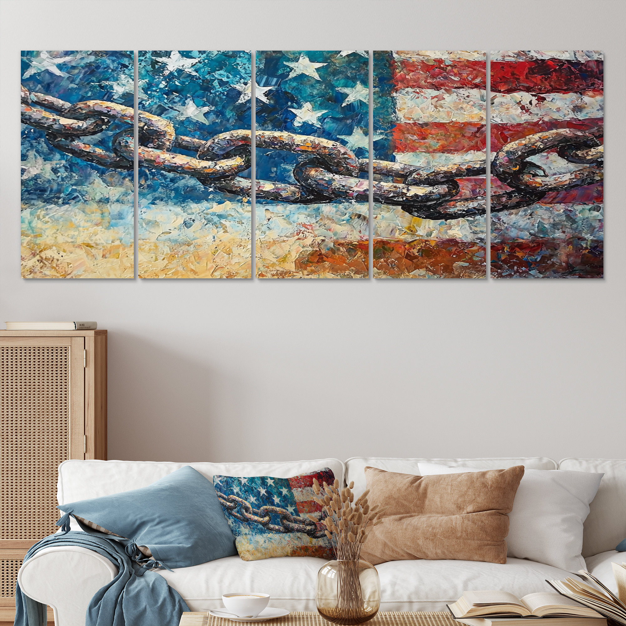 Williston Forge Lakan - USA Patriotist Wall Art - Modern Wall Art Decor ...