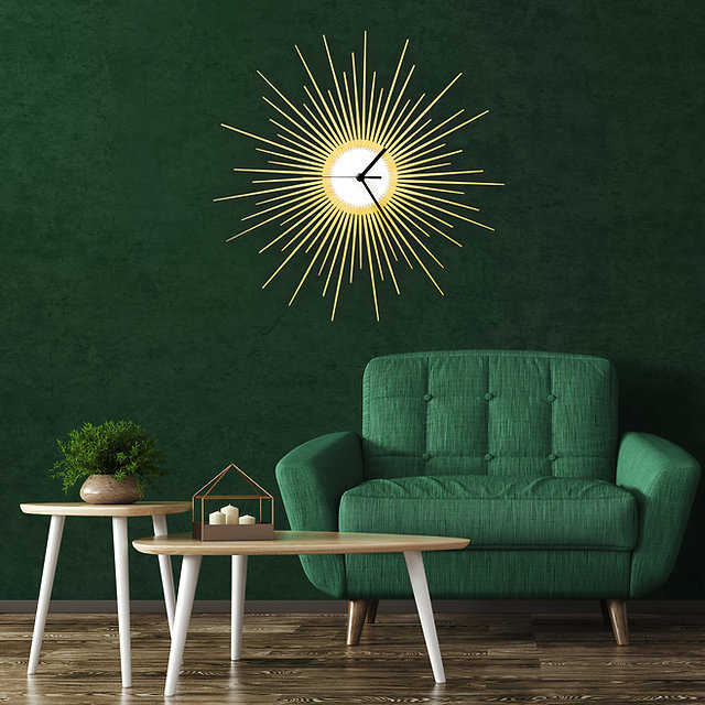 ONZENO The Big Bang Manufactured Wood Wall Clock | Wayfair.co.uk