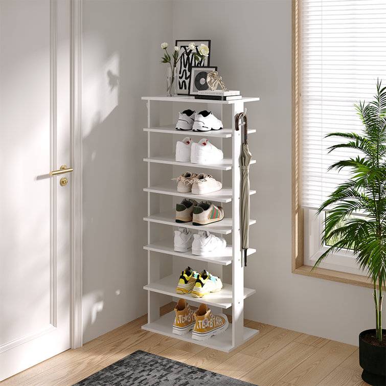 Borough Wharf 8 Tier Vintage Breeze Color Vertical Shoe Rack | Wayfair ...