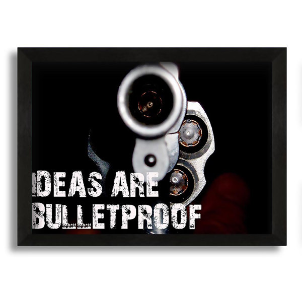 Happy Larry Ideas Are Bulletproof - Picture Frame Graphic Art on Canvas ...
