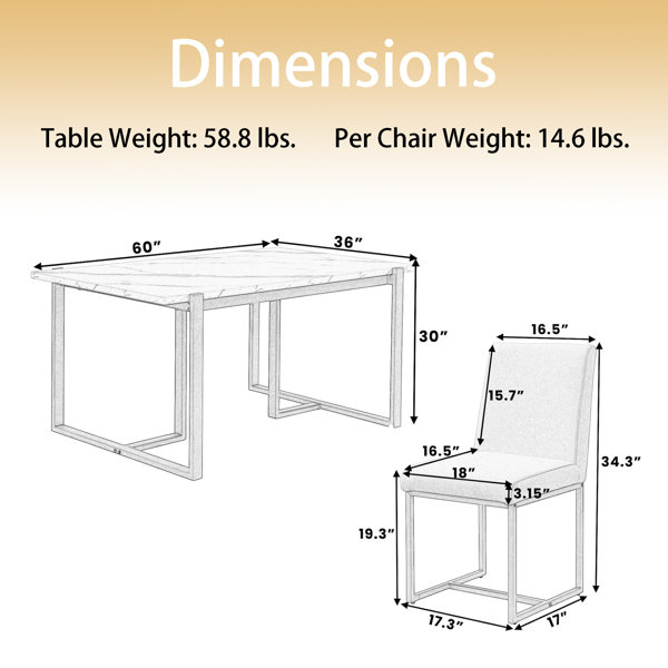 Mercer41 Modern 7-Piece Dining Table Set | Wayfair
