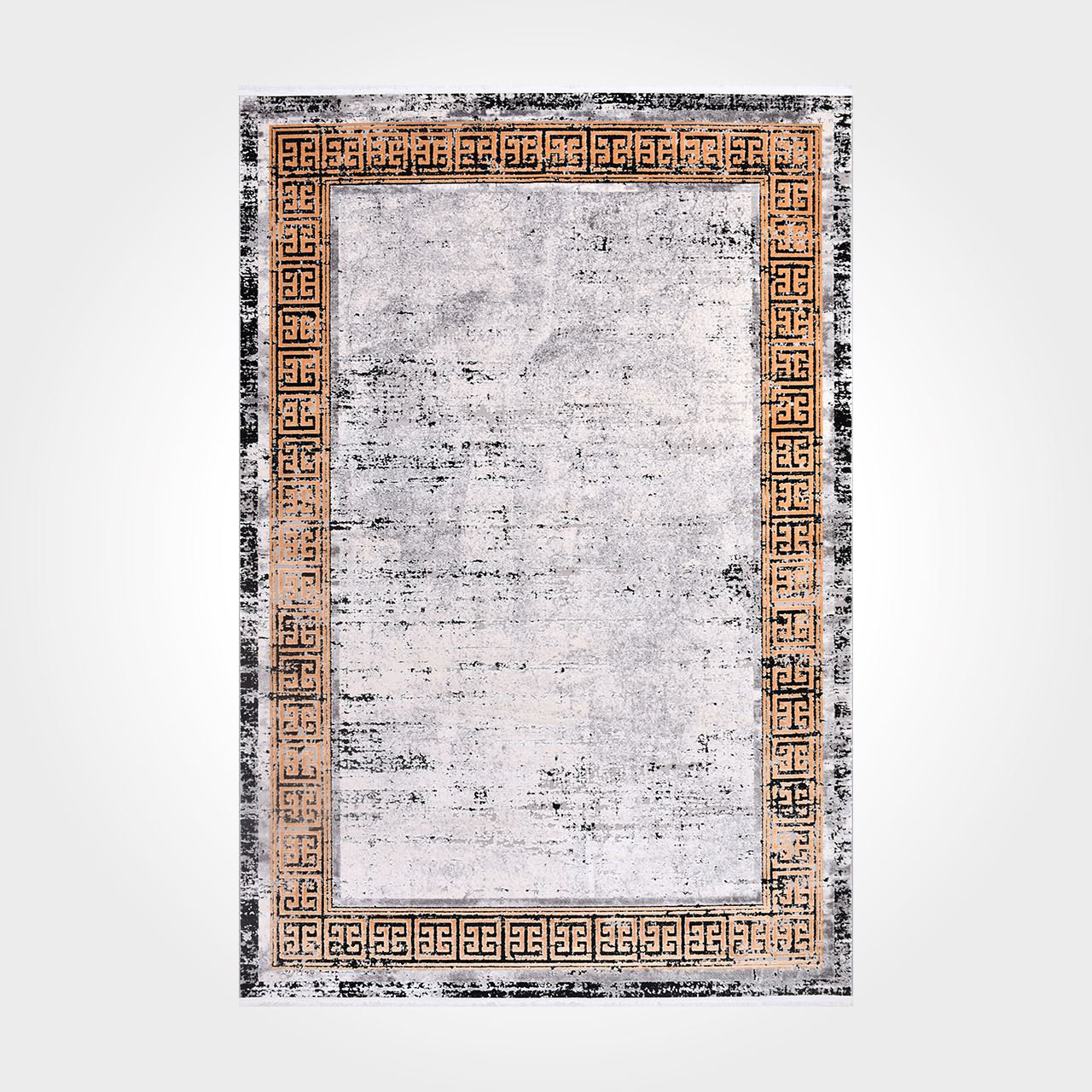 17 Stories Rigina Aurelia Grey Framed Viscose Machine Made Area Rug ...