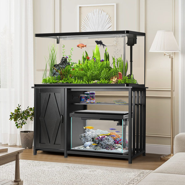 Tucker Murphy Pet™ 55-75 Gallon Heavy Duty Metal Aquarium Stand With ...