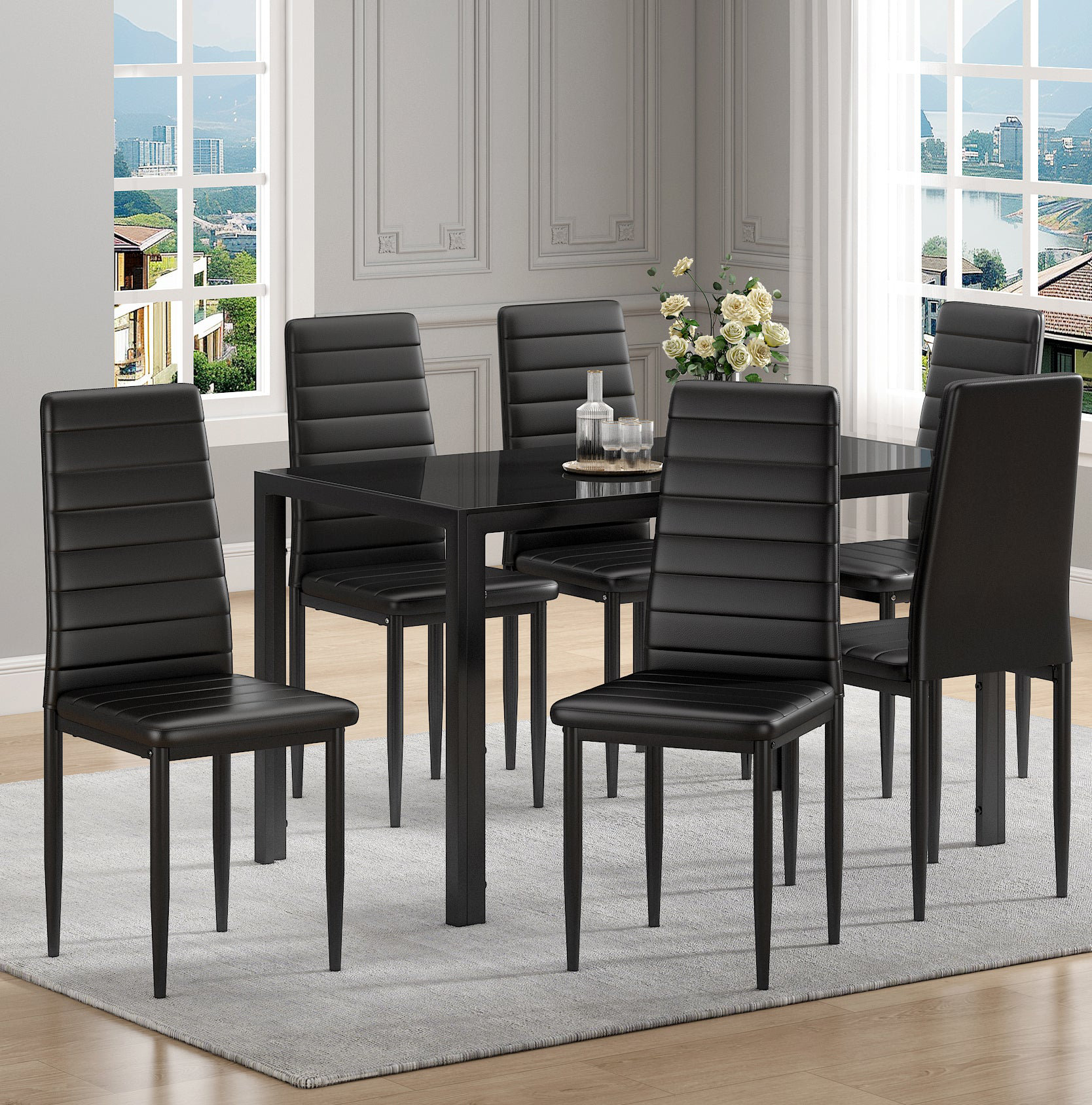 Latitude Run® Modern Dining Accent Chairs Set of 6 for Kitchen, dining ...