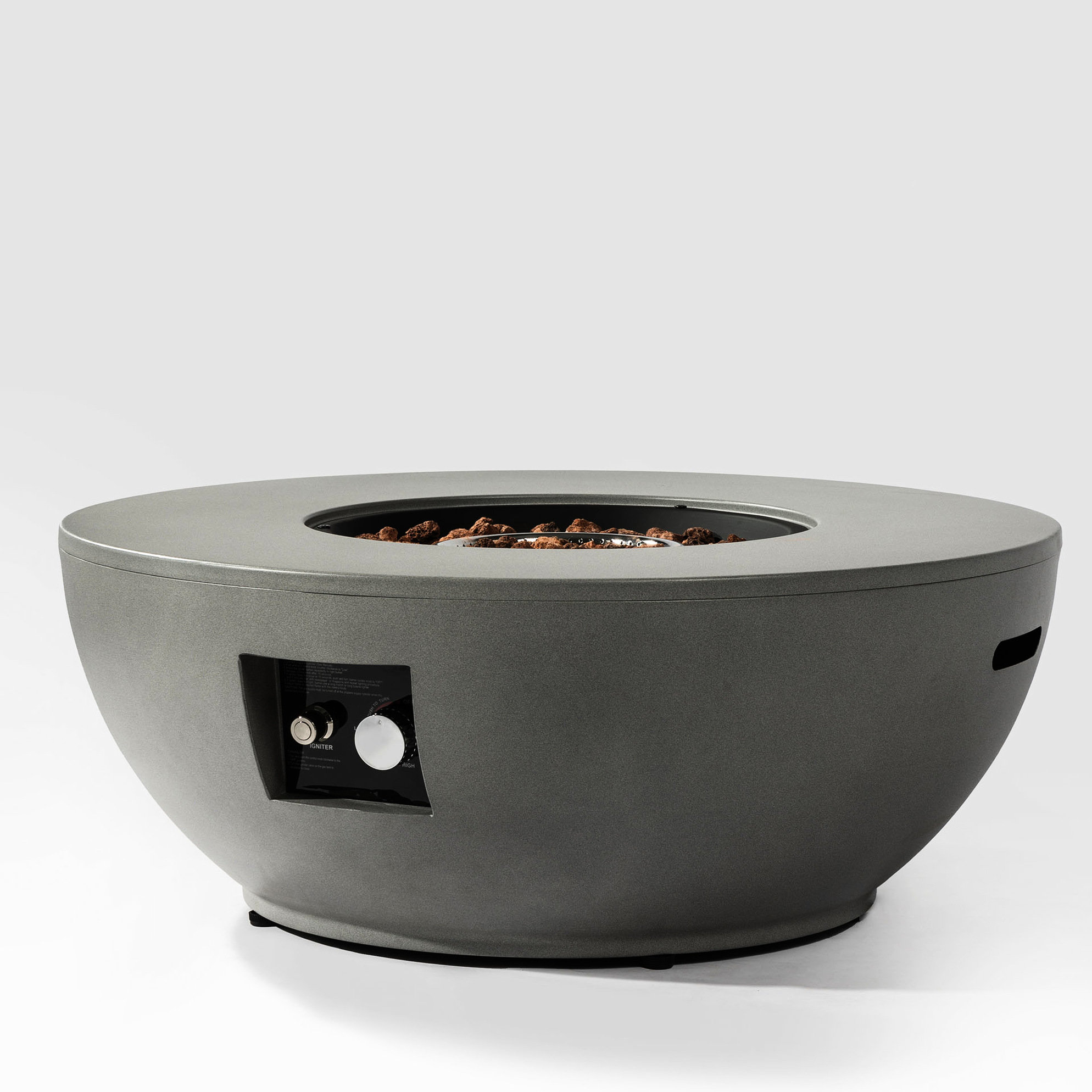 Brayden Studio® Outdoor Heating Propane Fire Pit - 40000 , Steel ...