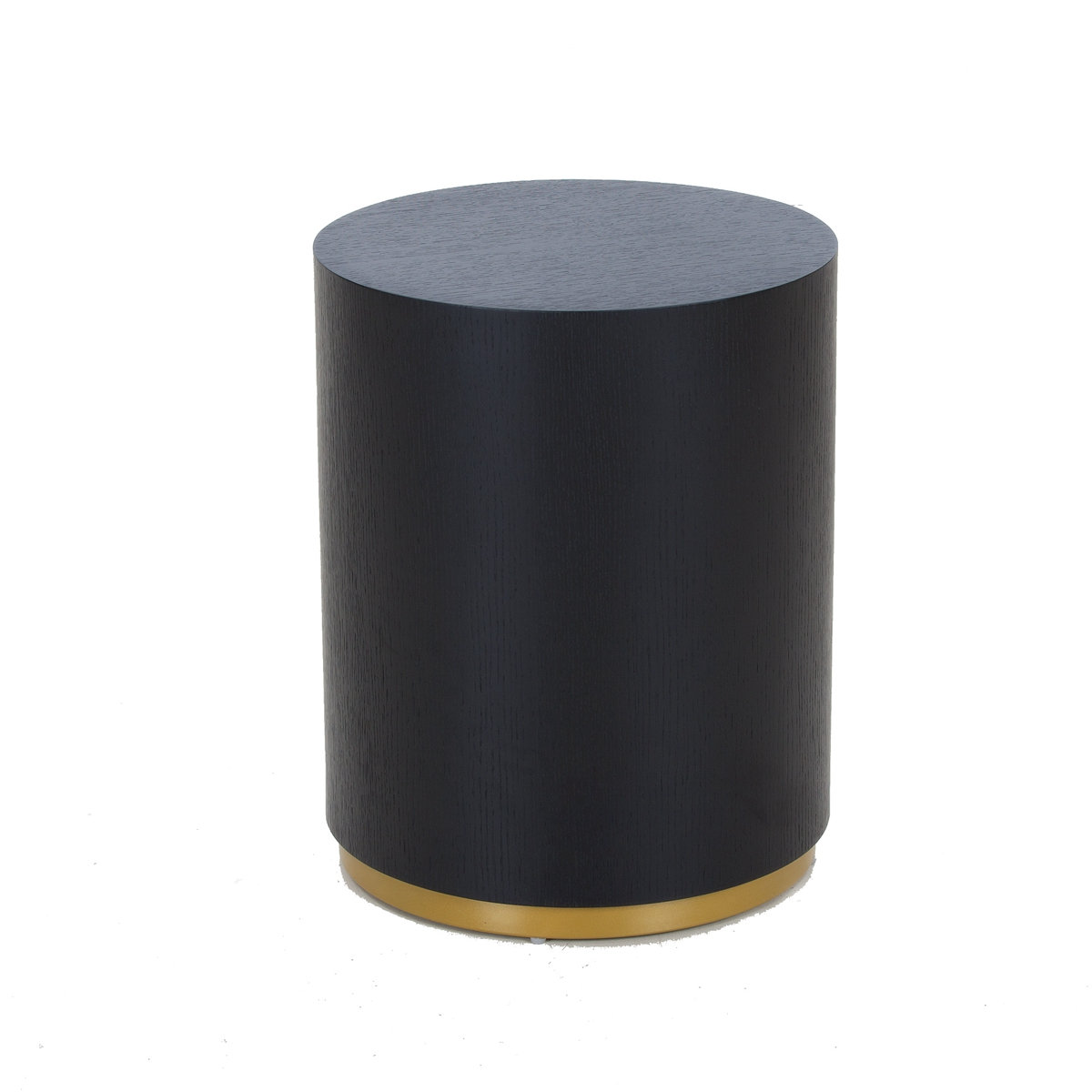 Everly Quinn Selbin Faux Wood Round Side Table | Wayfair