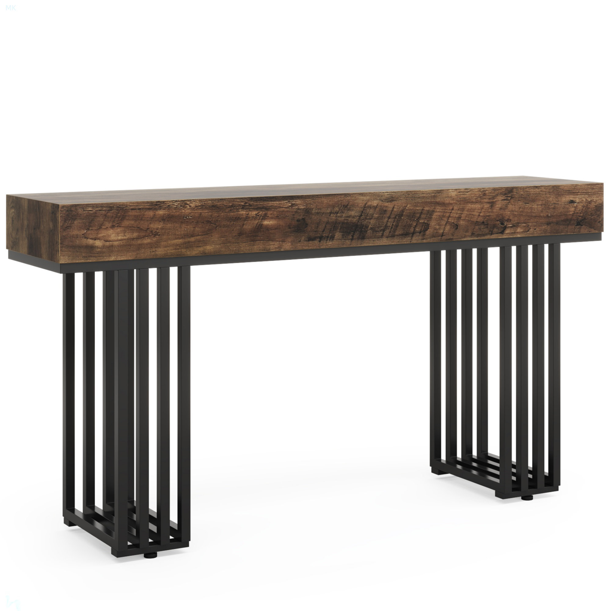 17 Stories 55" Industrial Console Table - Extra Long Entryway Hallway ...